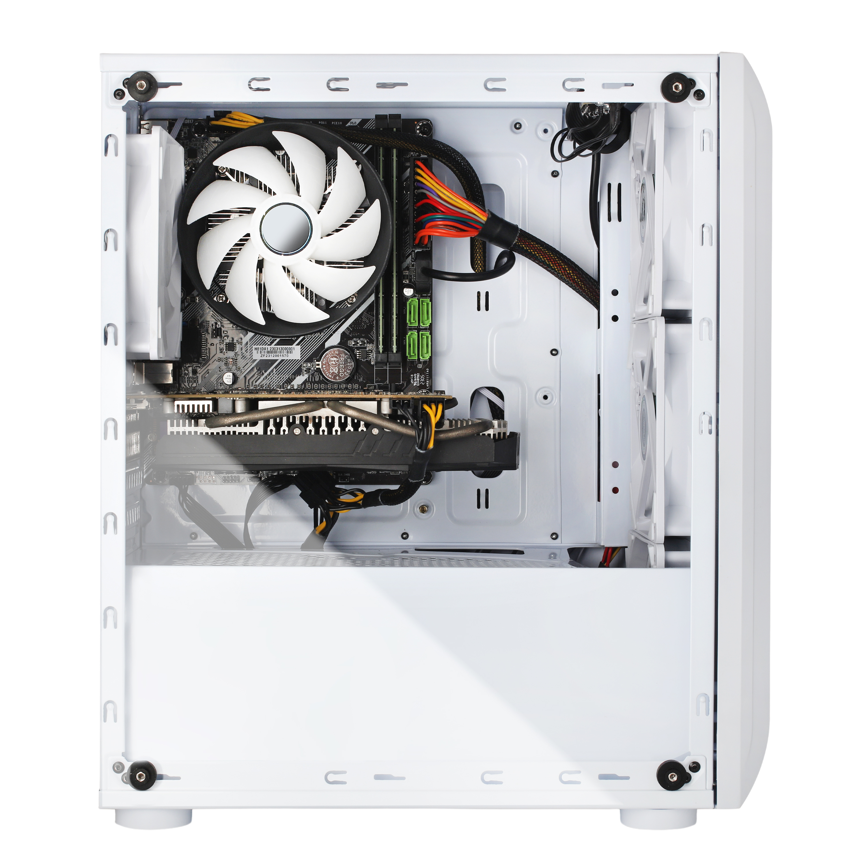 Glossy White Eclipse Gaming PC | Clean Budget Prebuilt Setup – Blackout ...